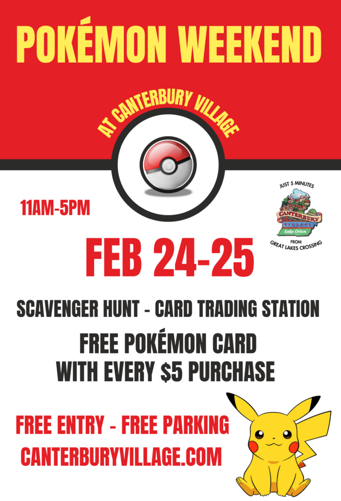 Pokémon Weekend – Canterbury Village – Lake Orion