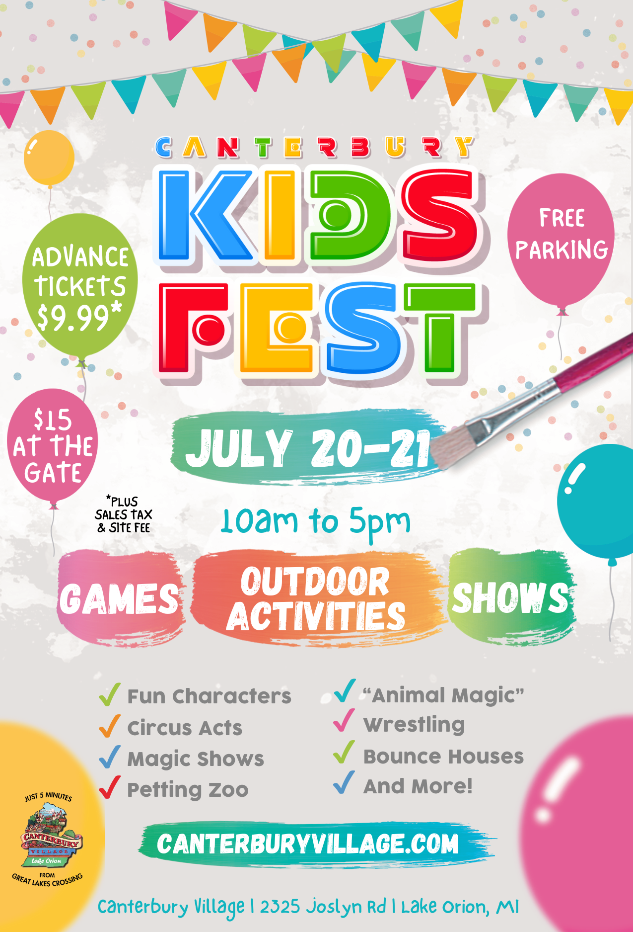 Canterbury Kids Fest – Canterbury Village – Lake Orion