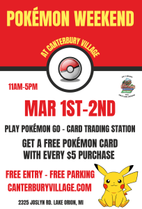 Pokémon Weekend – Canterbury Village – Lake Orion