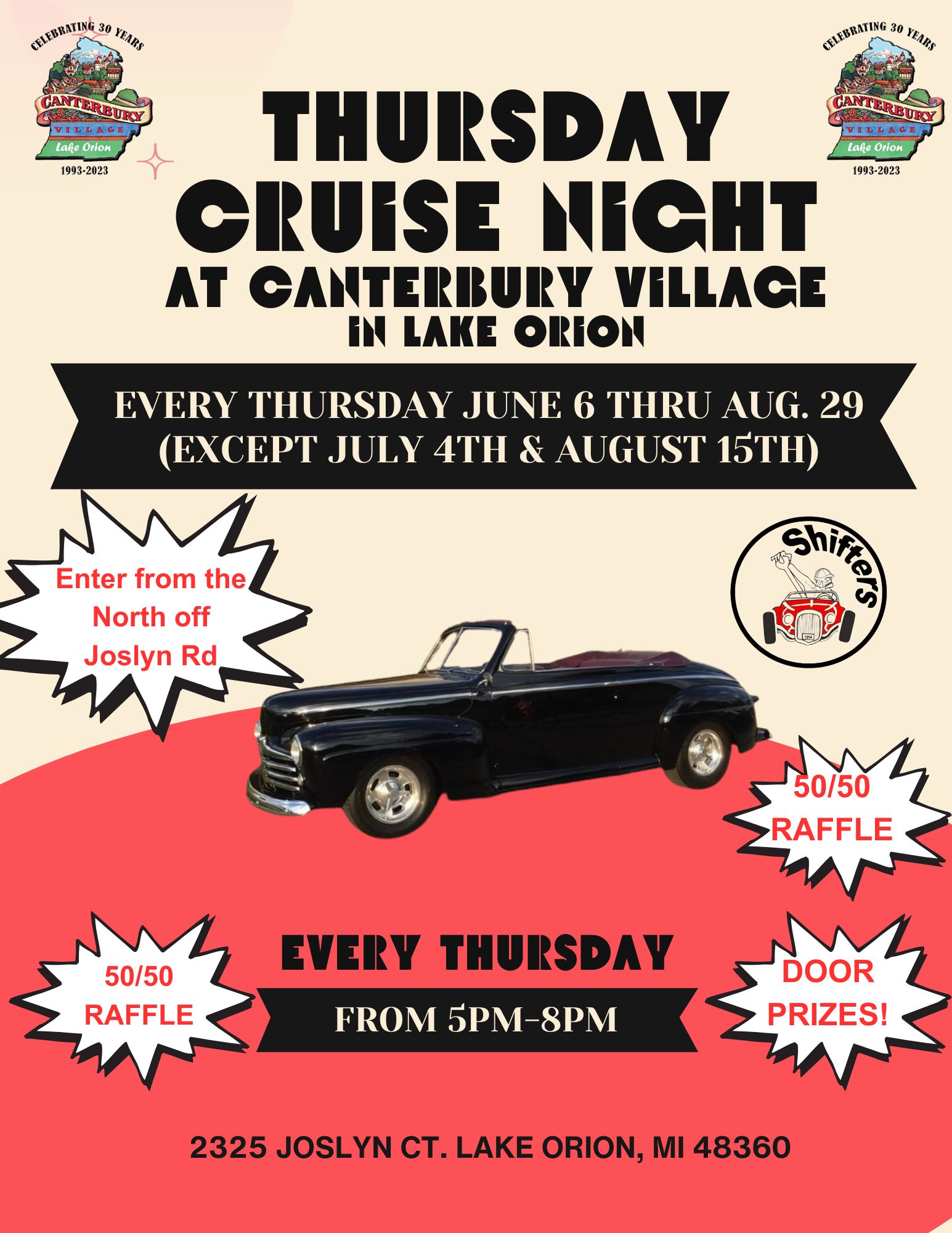 Thursday Cruise Nights – Canterbury Village – Lake Orion