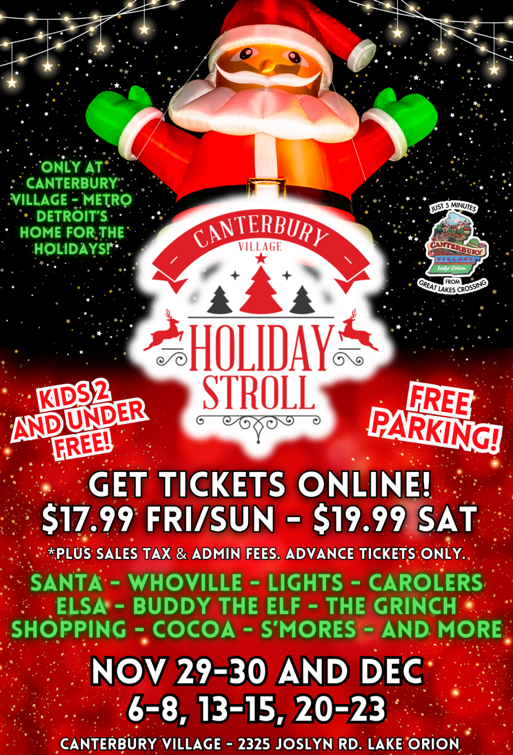 Holiday Stroll – Canterbury Village – Lake Orion