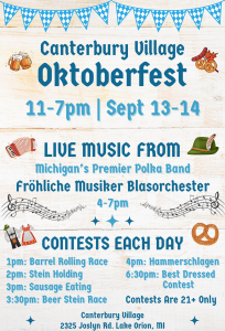 Canterbury Village Oktoberfest – Canterbury Village – Lake Orion