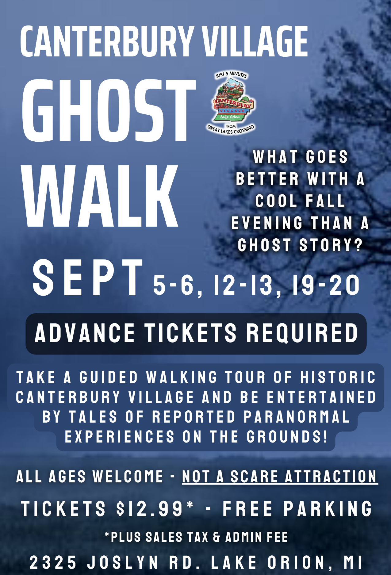 Canterbury Village Ghost Walk – Canterbury Village – Lake Orion