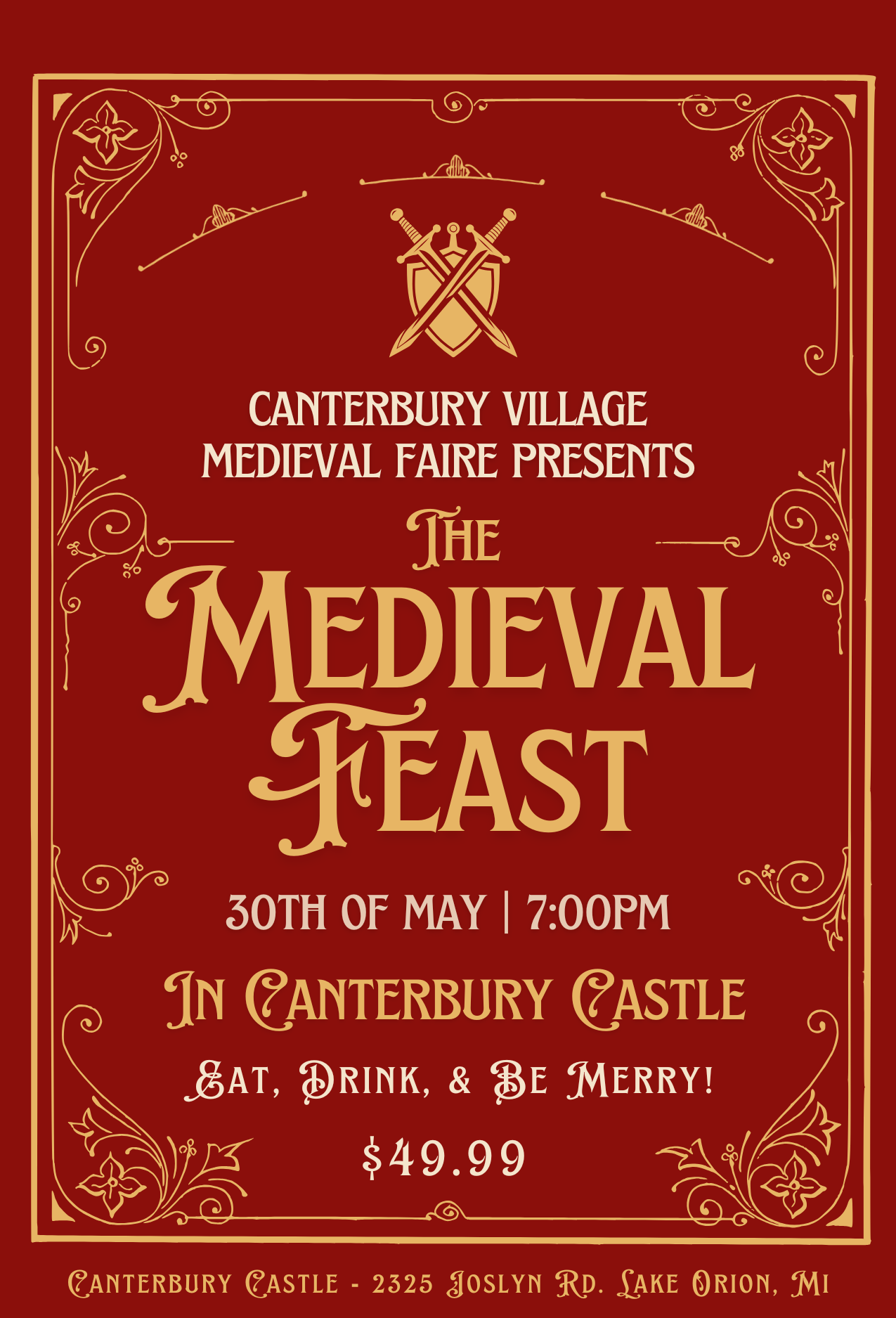 Medieval Feast – Canterbury Village – Lake Orion