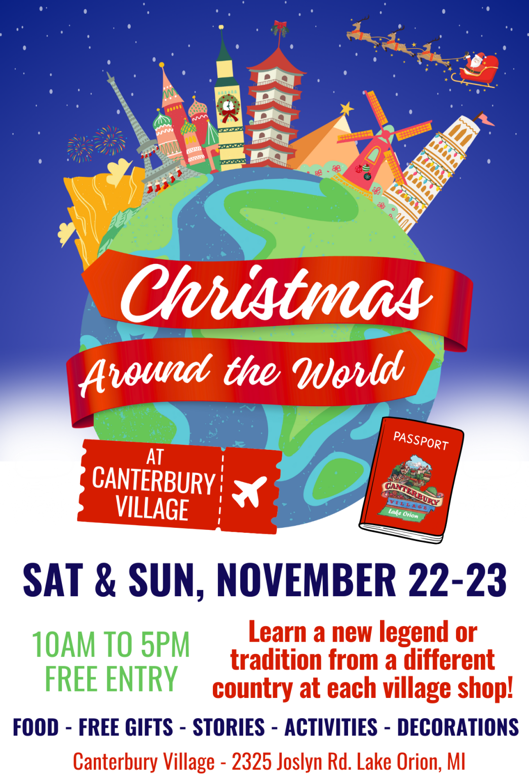 Christmas Around the World – Canterbury Village – Lake Orion
