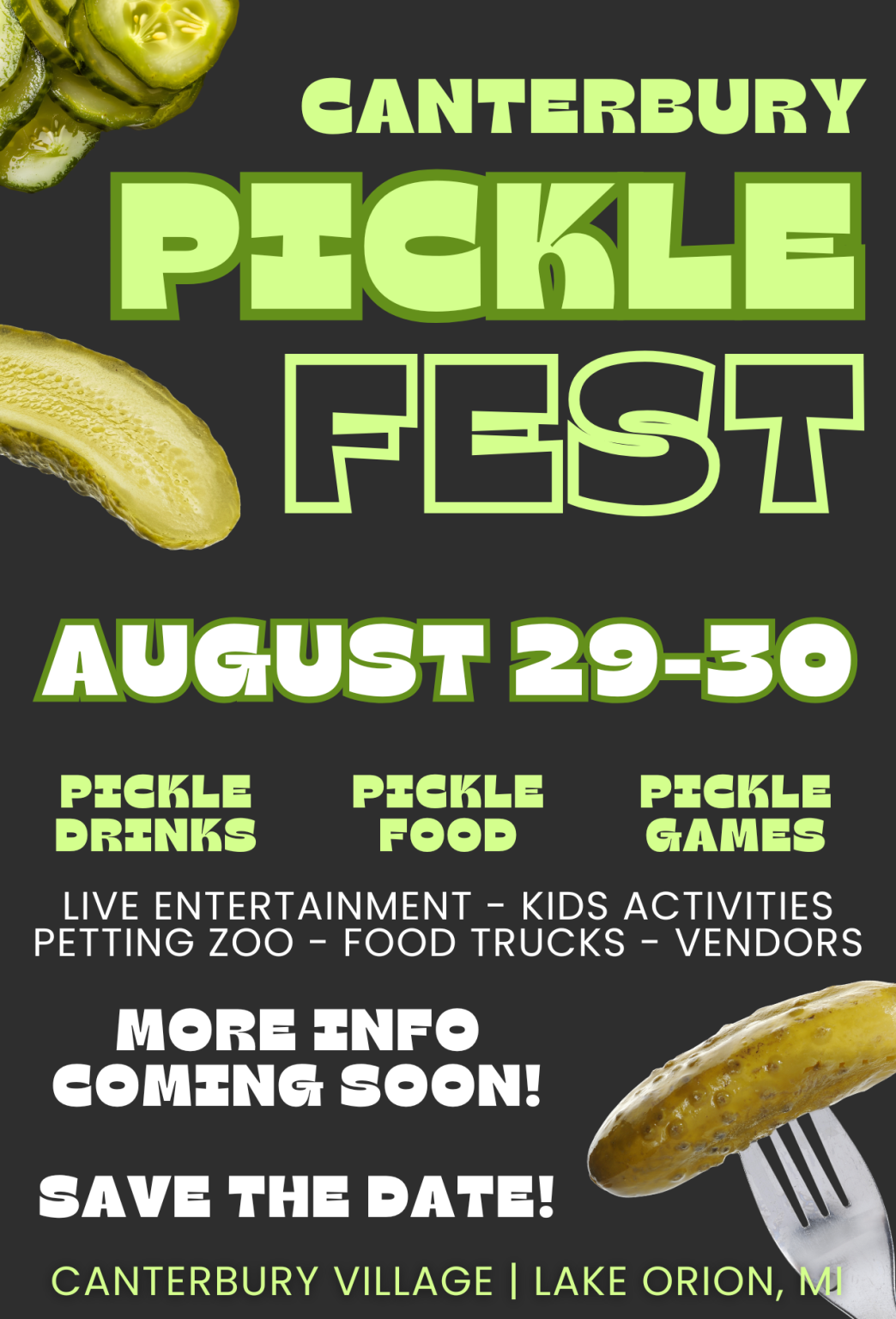 Canterbury Pickle Fest – Canterbury Village – Lake Orion